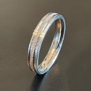 4mm Frosted Titanium Ring, Women Ring, Couple Ring, Engagement Ring ...