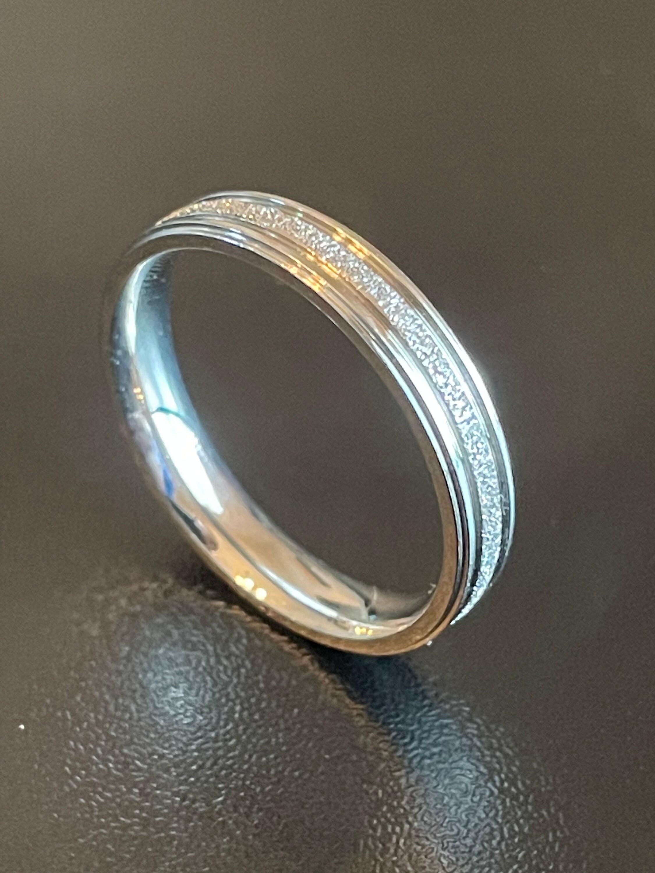 4mm Frosted Titanium Ring, Women Ring, Couple Ring, Engagement Ring ...