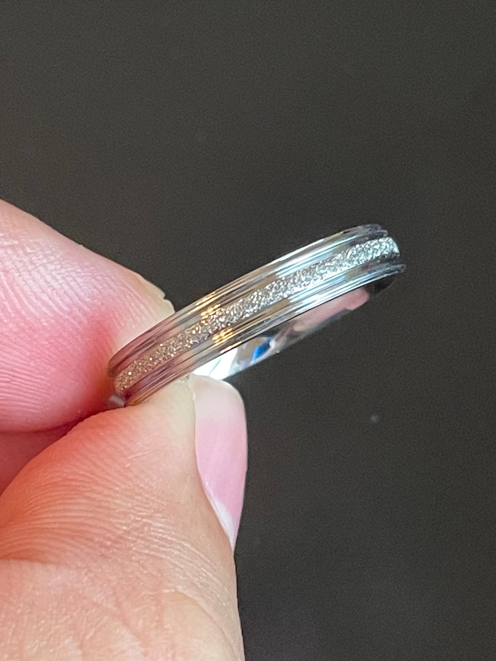 4mm Frosted Titanium Ring, Women Ring, Couple Ring, Engagement Ring ...