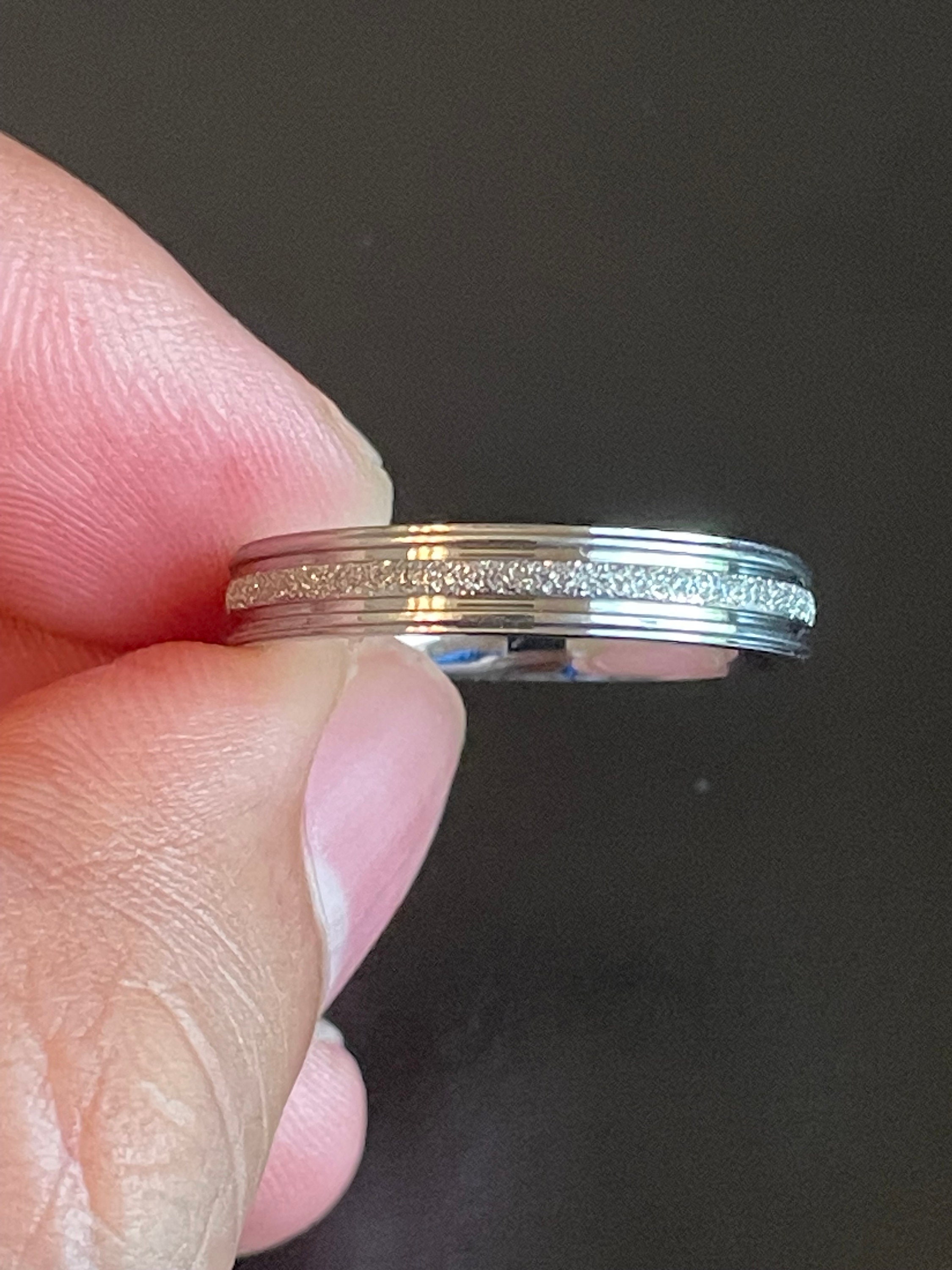 4mm Frosted Titanium Ring, Women Ring, Couple Ring, Engagement Ring ...