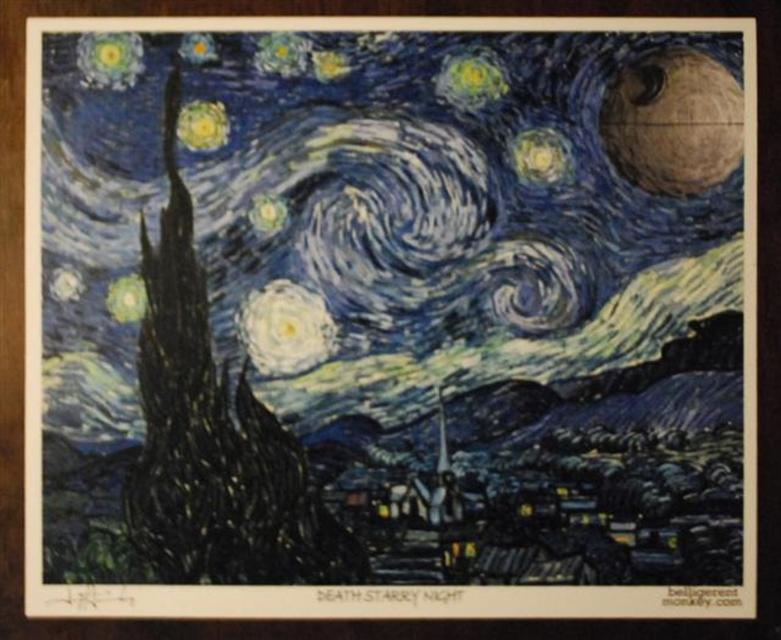 Death Starry Night Star Wars Print 8.5 X 11 - Etsy