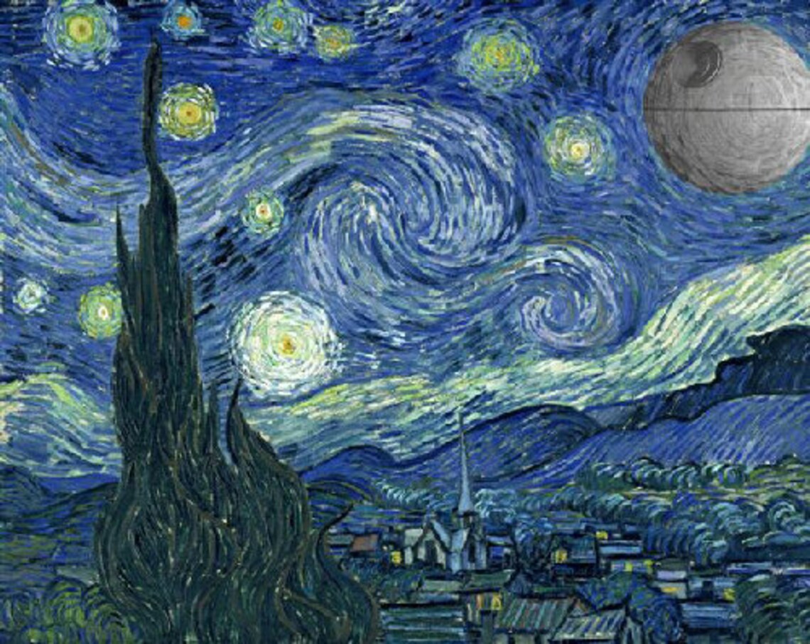 Death Starry Night Star Wars Print 8.5 X 11 - Etsy