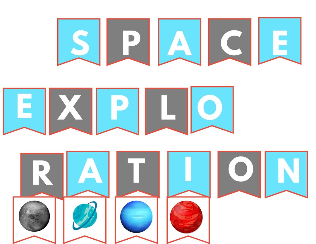 Space Exploration Banner - Etsy