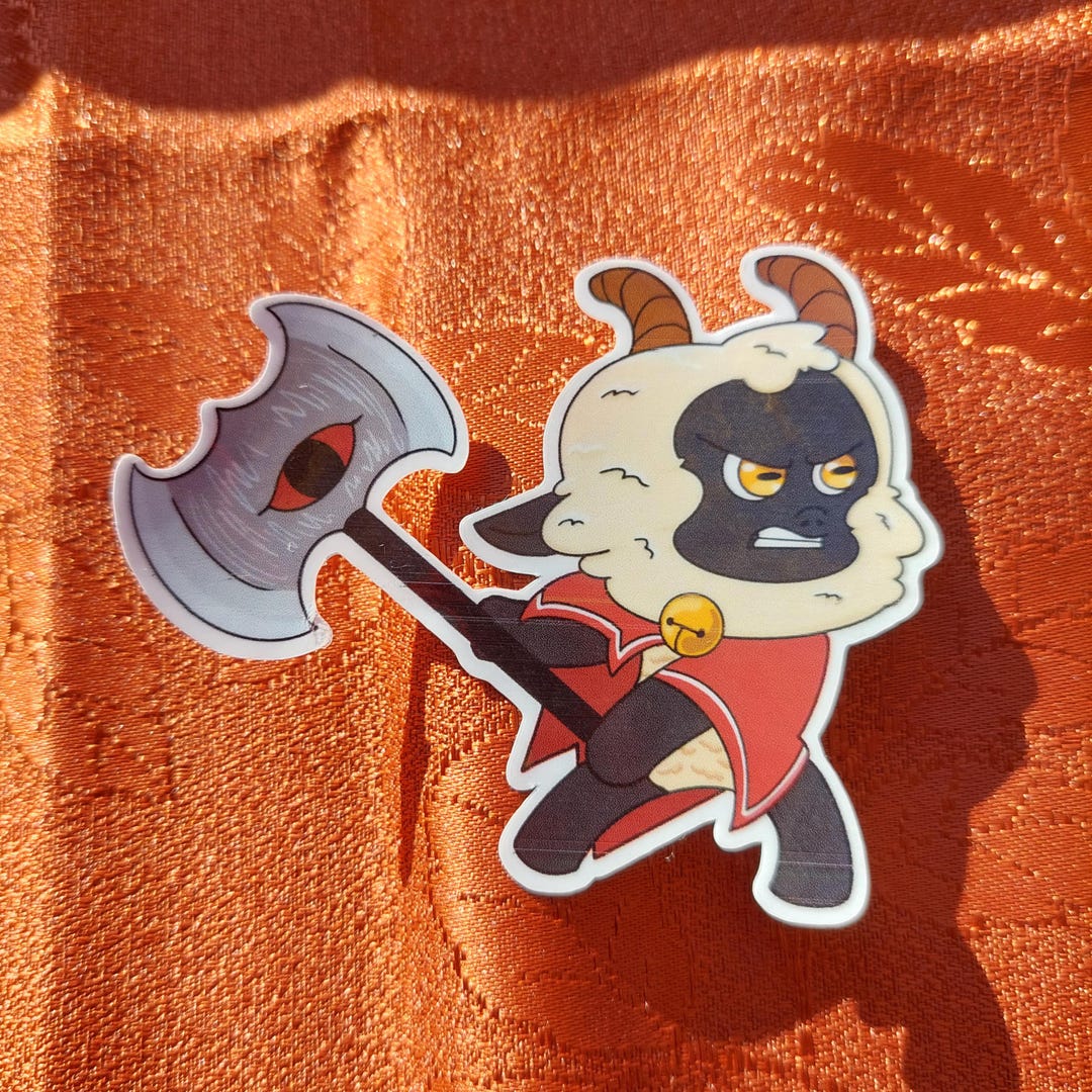 Axe of the Lamb | COTL | Cult of the Lamb Sticker - Etsy