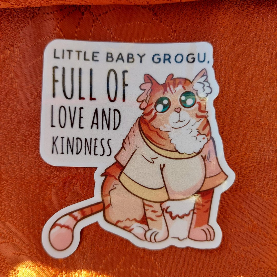 Little Baby Grogu | Cat Sticker - Etsy