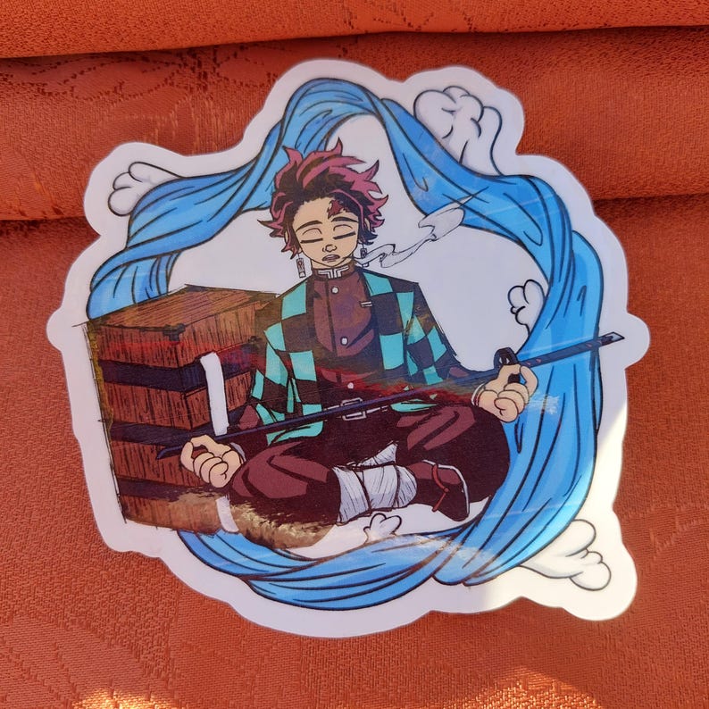 Meditation | Tanjiro Kamado | Demon Slayer Sticker - Etsy