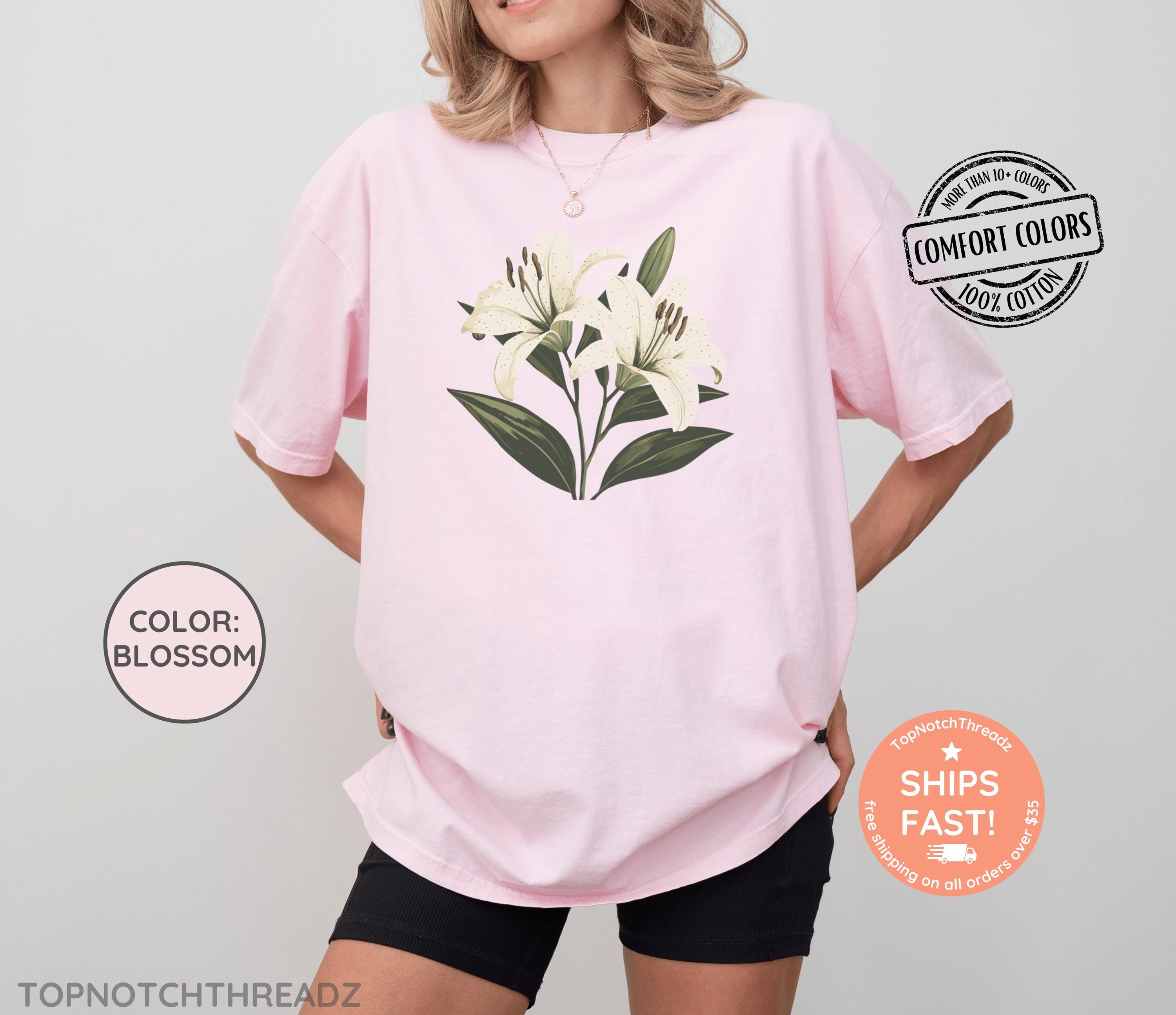 Vintage Lily Flower Shirt, Flower Tee, Flower Tshirt, Summer Shirt ...