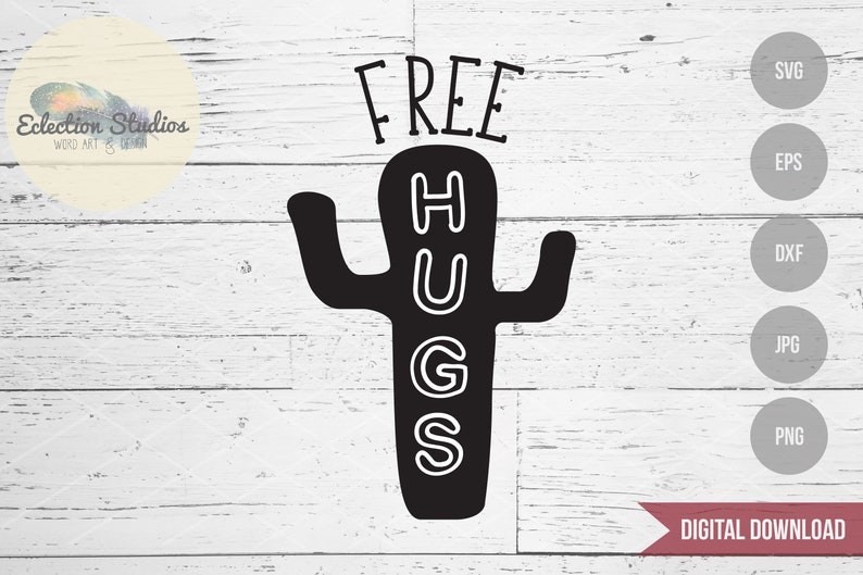 Cactus SVG Free Hugs Cactus Silhouette Boys Svg File | Etsy