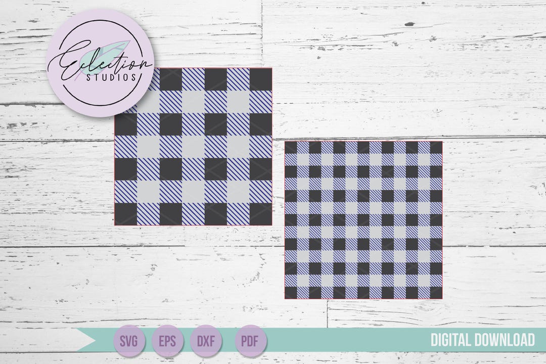 Buffalo Plaid SVG: Farmhouse Tartan Pattern, Laser Cut File (digital ...