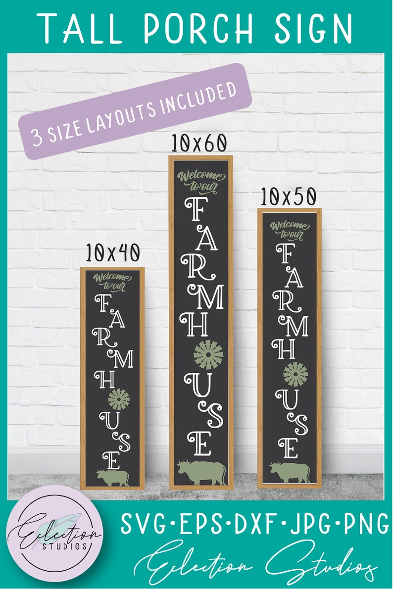Farmhouse Porch Sign SVG Digital Download Tall Porch Sign - Etsy