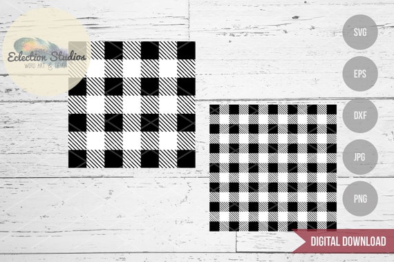 2 Pack Buffalo Plaid Pattern SVG Farmhouse SVG Plaid - Etsy