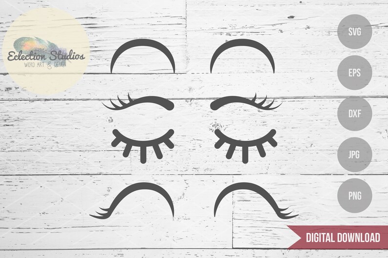 Eyelash SVG Eye Svg Sleep Eyes Happy Eyes Lashes for - Etsy