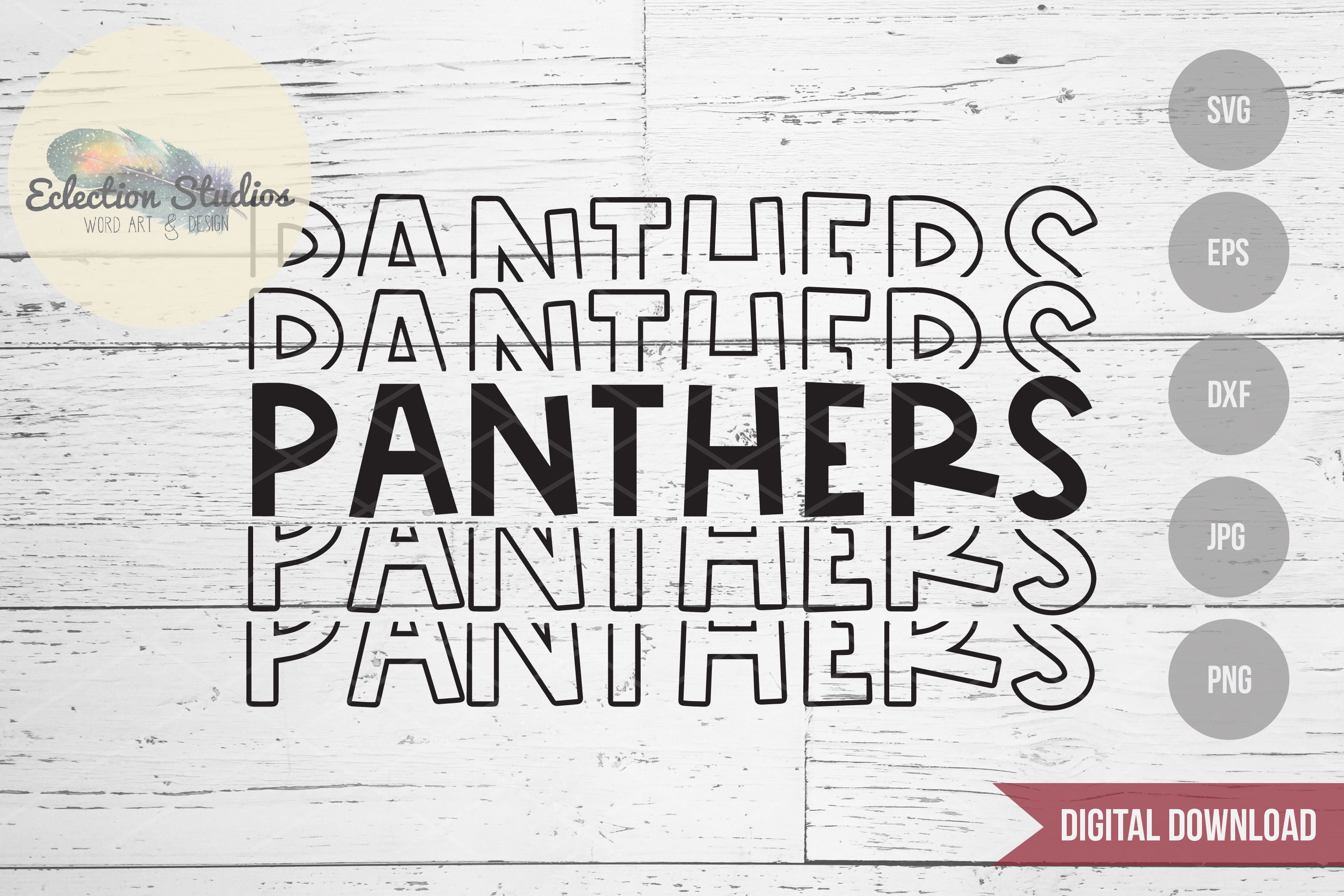 Panthers SVG Team Pride School Pride Mascot SVG Word Art in | Etsy