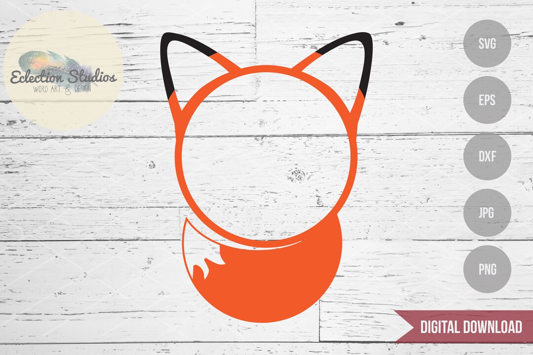 Fox Monogram Circle, Monogram for Boy. Woodland Animal SVG, Png, Jpg ...