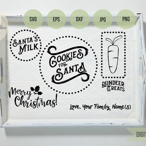 Dear Santa Cookies and Milk Svg Eps Png Cut File, Merry Christmas Svg ...