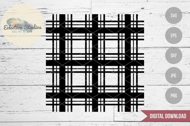 Tartan Plaid Pattern SVG Bundle: Farmhouse Stripes (digital Download ...