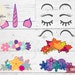 Unicorn SVG, Unicorn Face Tool Kit V1, Unicorn Horn & Ears, Crowns ...