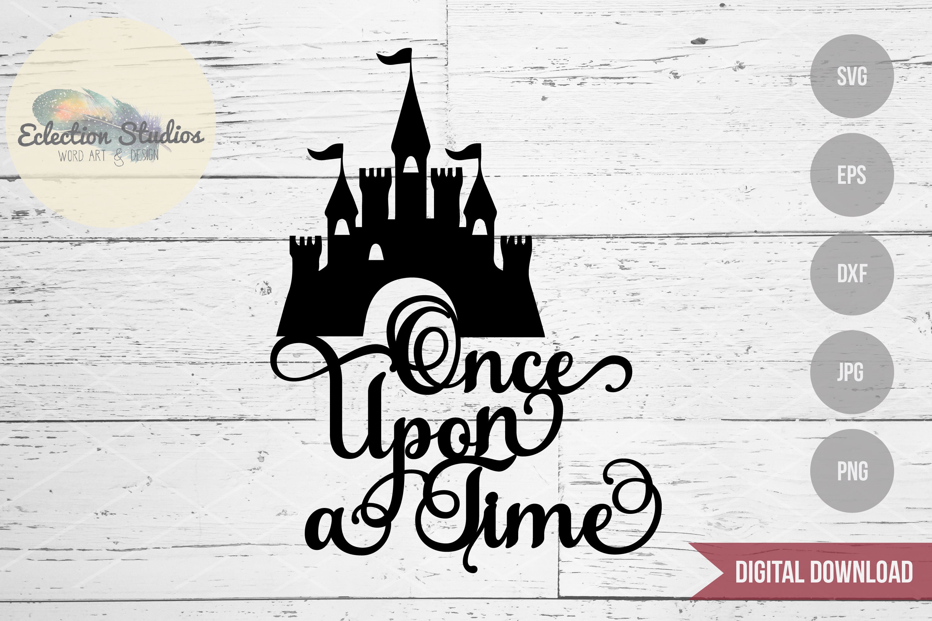 Princess Castle SVG Once Upon A Time magical birthday cake | Etsy