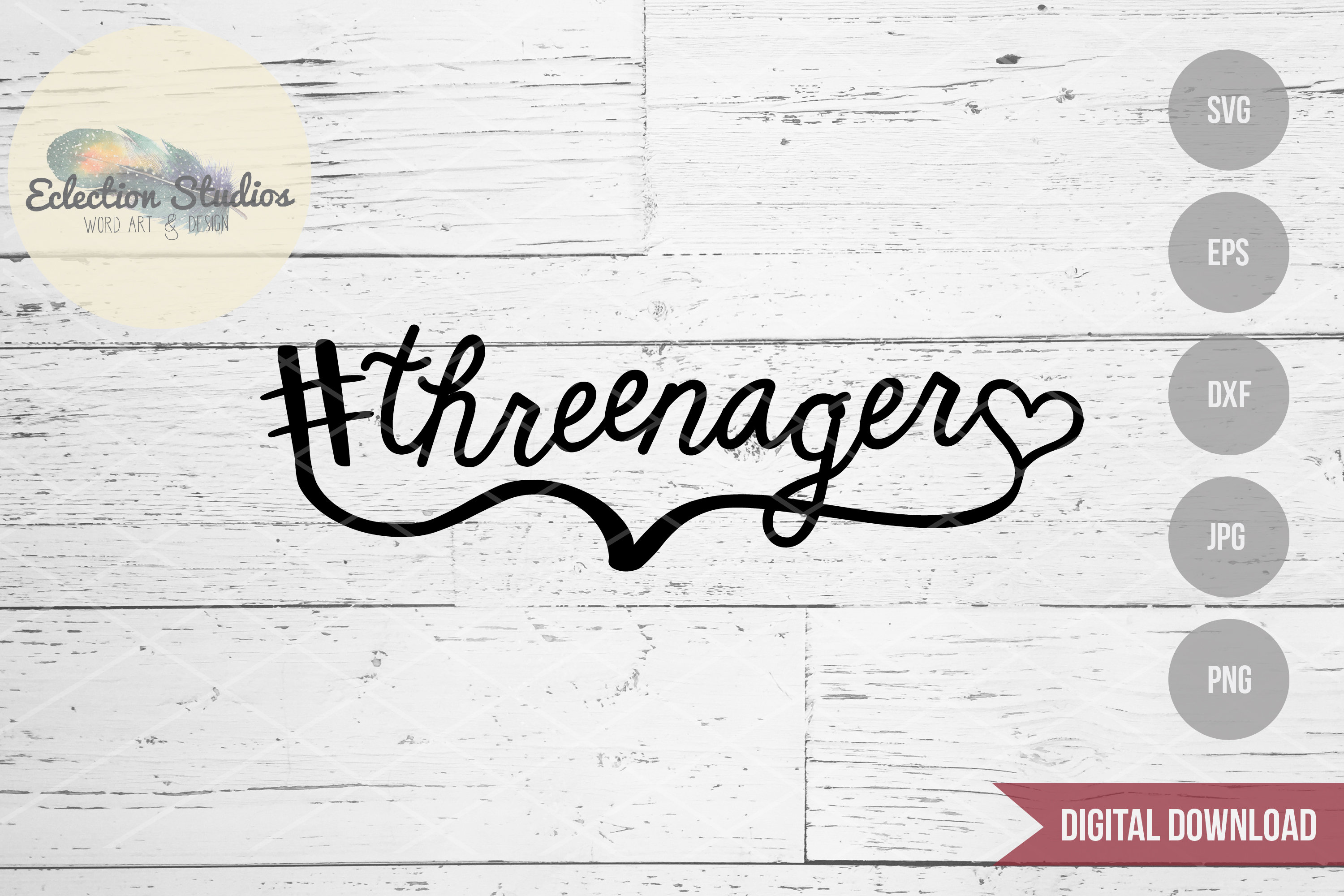 Threenager with hashtag and heart third birthday girl shirt | Etsy