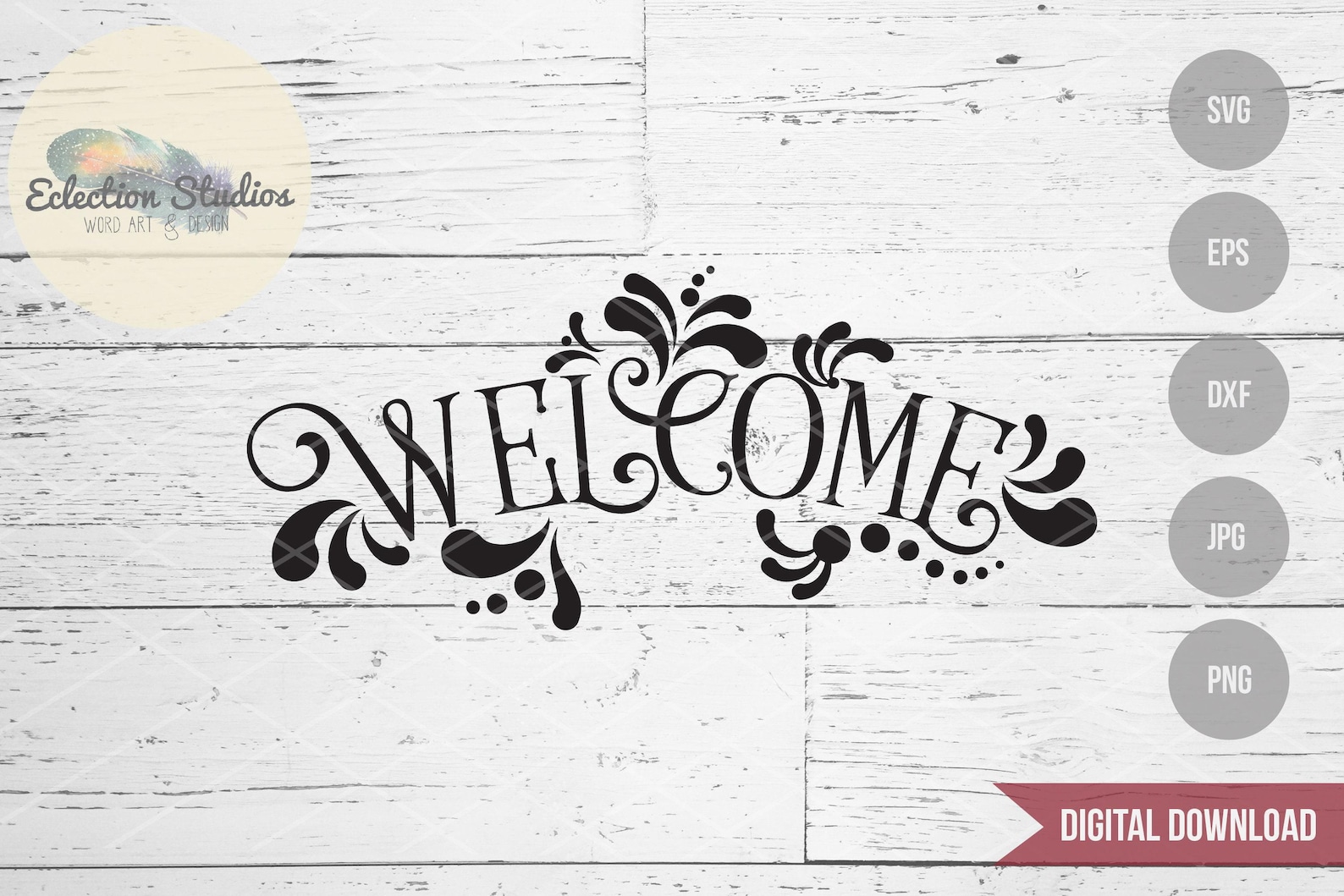 Welcome Sign SVG: Rustic Farmhouse Style - Digital Cut File - Etsy