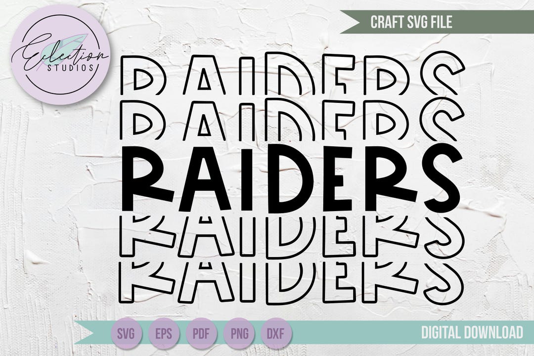 Raiders Word Art SVG: Team Pride Mascot (digital Download) - Etsy