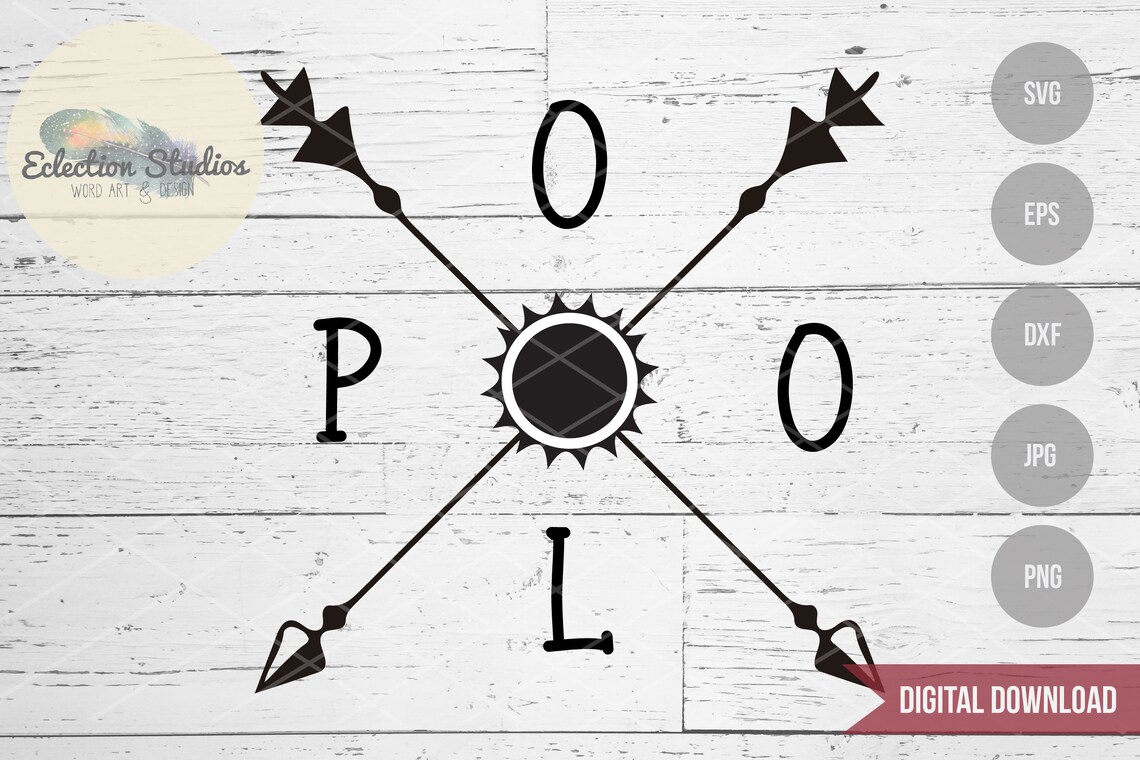 Summer Pool SVG Sun Sunshine Pool Sign Svg Crossed Arrows - Etsy
