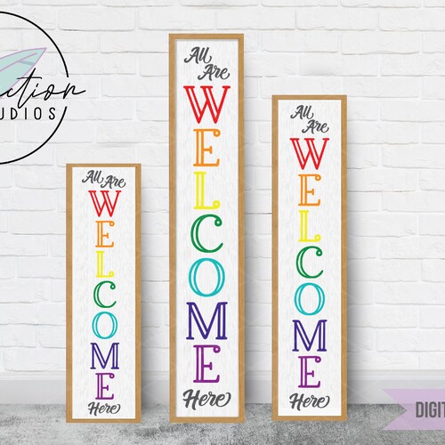 All Are Welcome Sign - Etsy