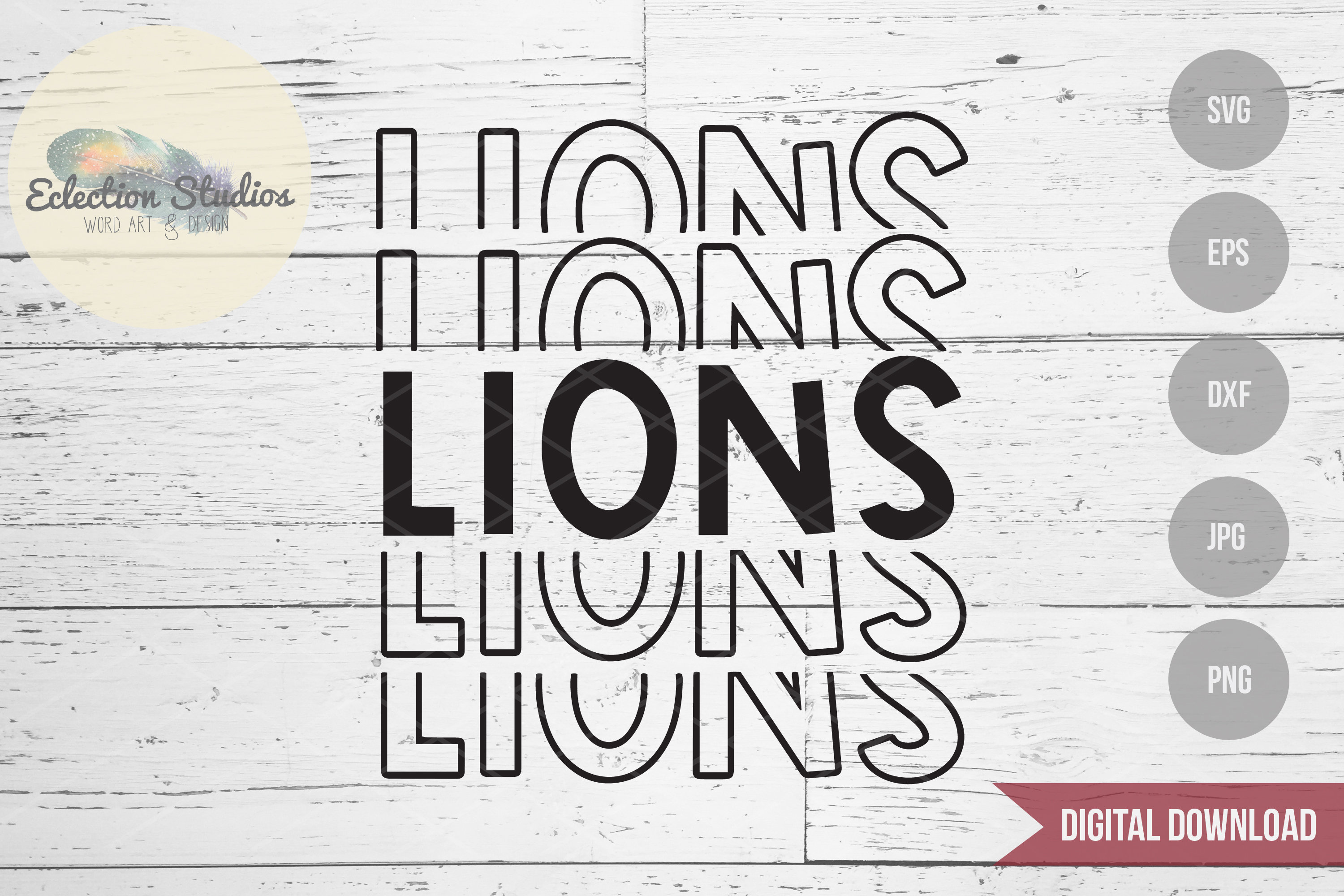 Lions SVG Team Pride School Pride Mascot SVG Word Art in | Etsy