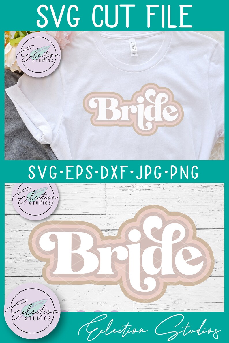 Retro Bride Shirt SVG Bride to Be Layered SVG Retro 70s - Etsy
