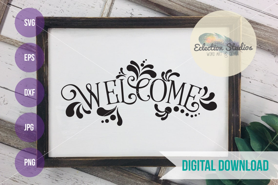 Welcome SVG Rustic Wood Sign Farmhouse Sign Country Svg - Etsy