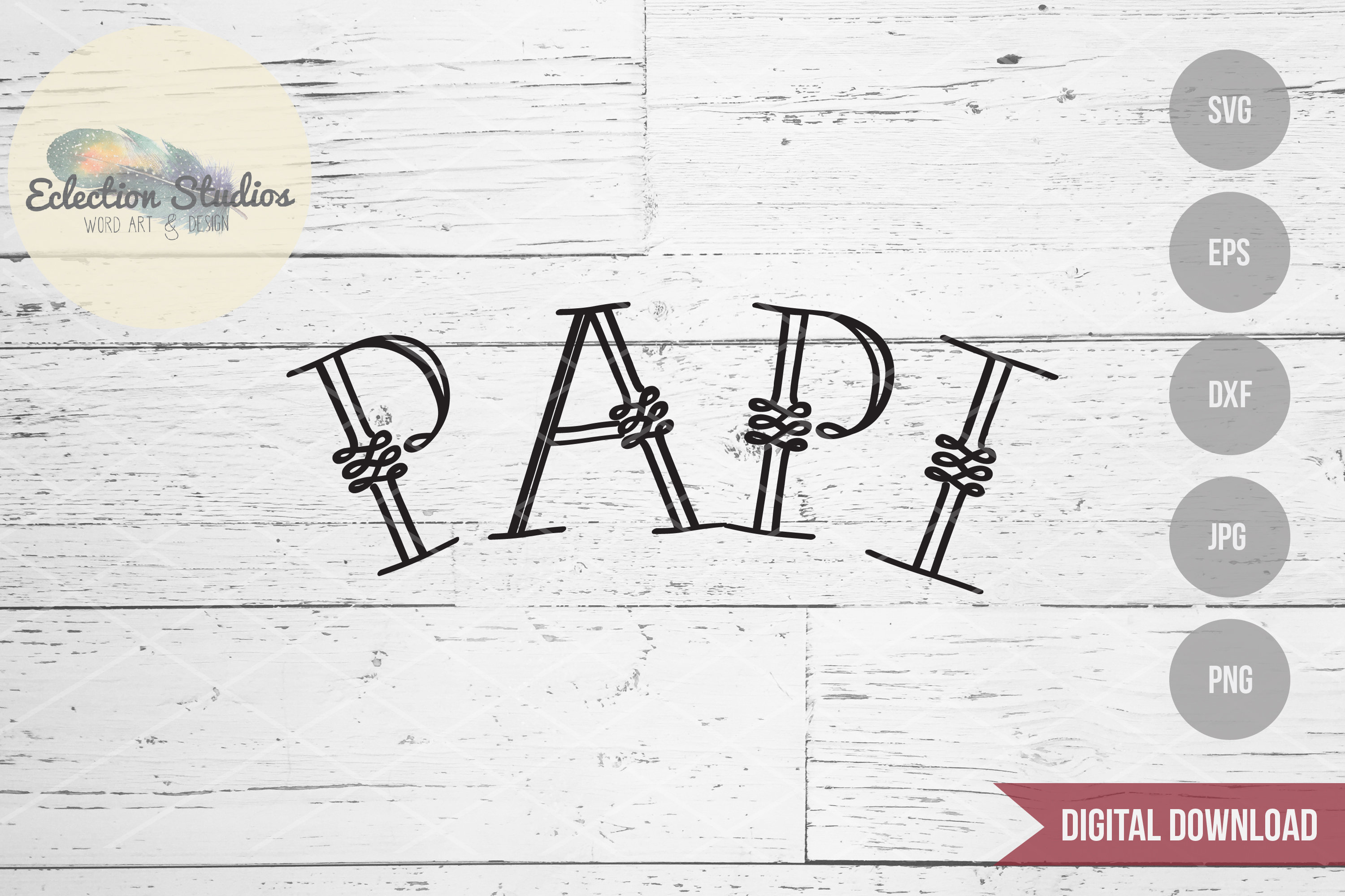 Papi SVG Dad Daddy Word Art Cut File for Silhouette or - Etsy UK