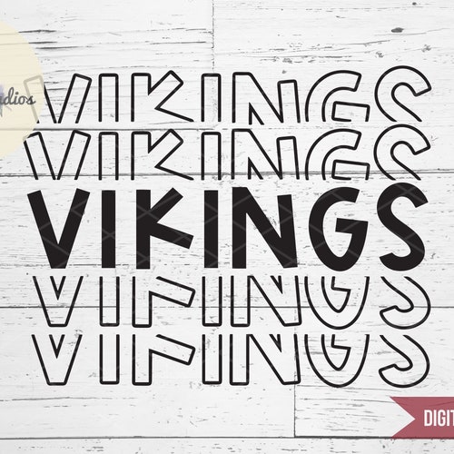 Vikings SVG Team Pride School Pride Mascot SVG Word Art in - Etsy