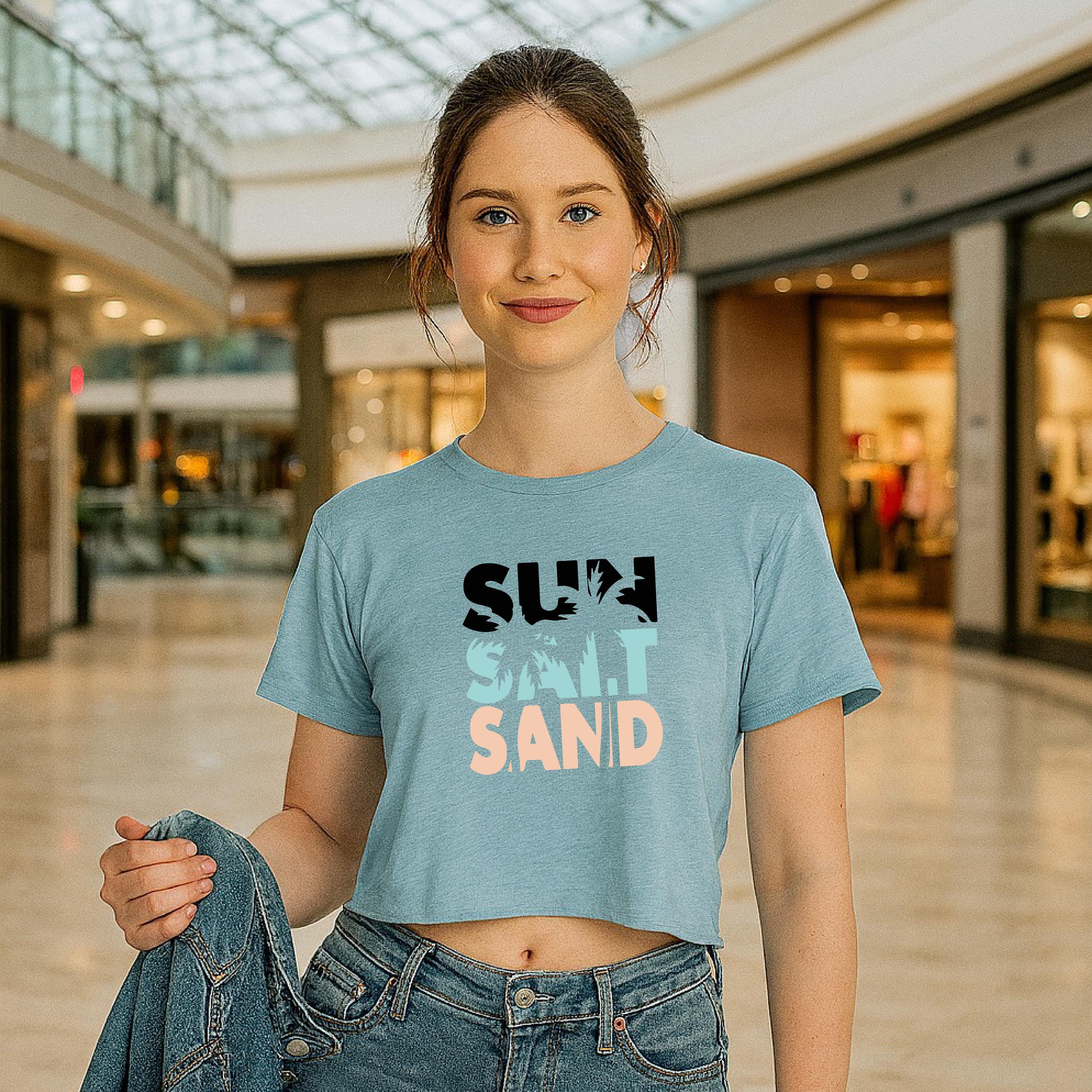 Sun Salt Sand Crop Top Beachy Summer Boho Coastal Crop Top Aesthetic ...