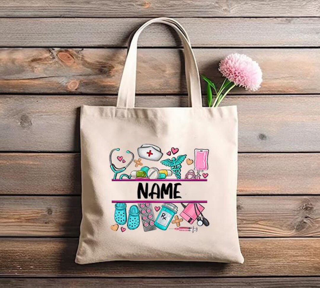 Personalized Nurse Tote Bag, Custom Medical Gift, Nurse Tote Bag ...