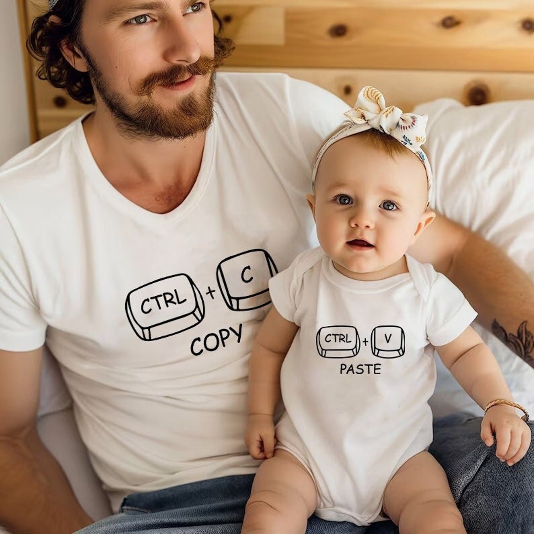 Ctrl C and Ctrl V Tshirt, Father Son Matching Tee, Dad and Baby Shirt ...