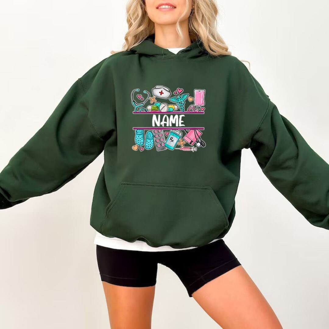 Personalized Nurse Hoodie, Custom Medical Gift, Nurse Hoodie, Medical ...