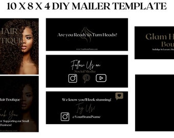 Wig Mailer Box Design Lace Front Wig & Packaging Bundles Hair Box Brown ...