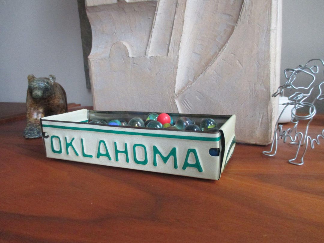 Oklahoma License Plate Box - Vintage Treasure Tray - Planter - FREE ...