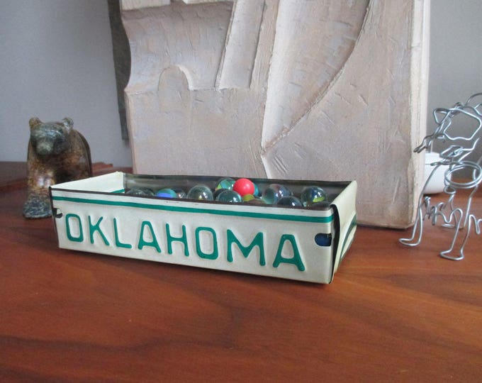 Oklahoma License Plate Box - Vintage Treasure Tray - Planter - FREE ...