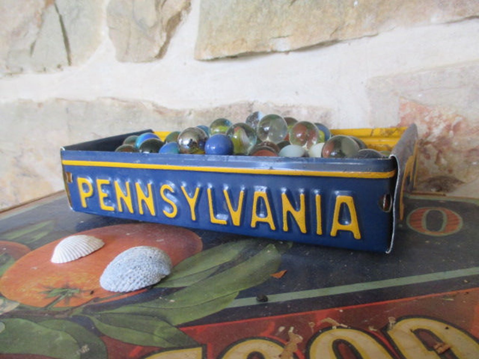 Rustic Pennsylvania License Plate Box - Keystone State - Storage Box ...
