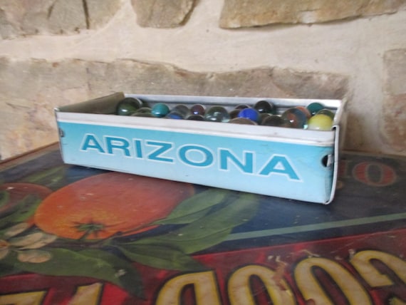 Vintage Arizona License Plate Box Repurposed Storage Box / | Etsy