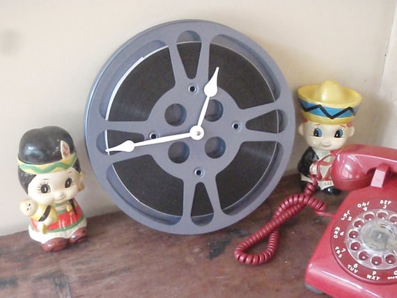 Clock Movie Reel Clock Repurposed and Upcycled Home Decor | Etsy