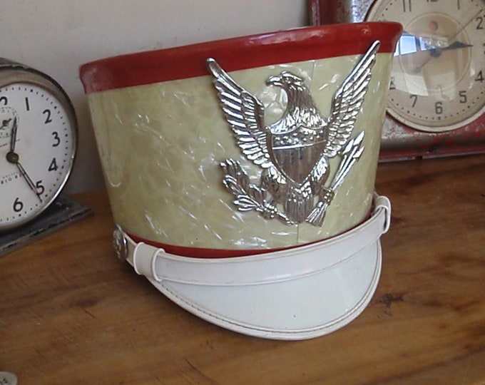 Vintage High School Marching Band Hat Majorette Red Top - Etsy