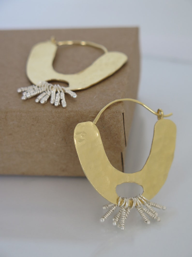 Gold Hoop Earrings Gold Filled Earrings Hoops With Dangles - Etsy