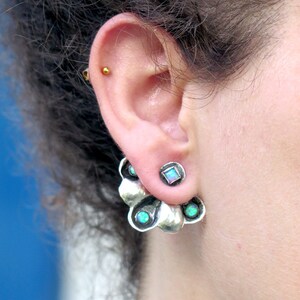 Opal Earrings, Bohemian Ear Jackets, Opal Jewelry, Bohemian Earrings ...