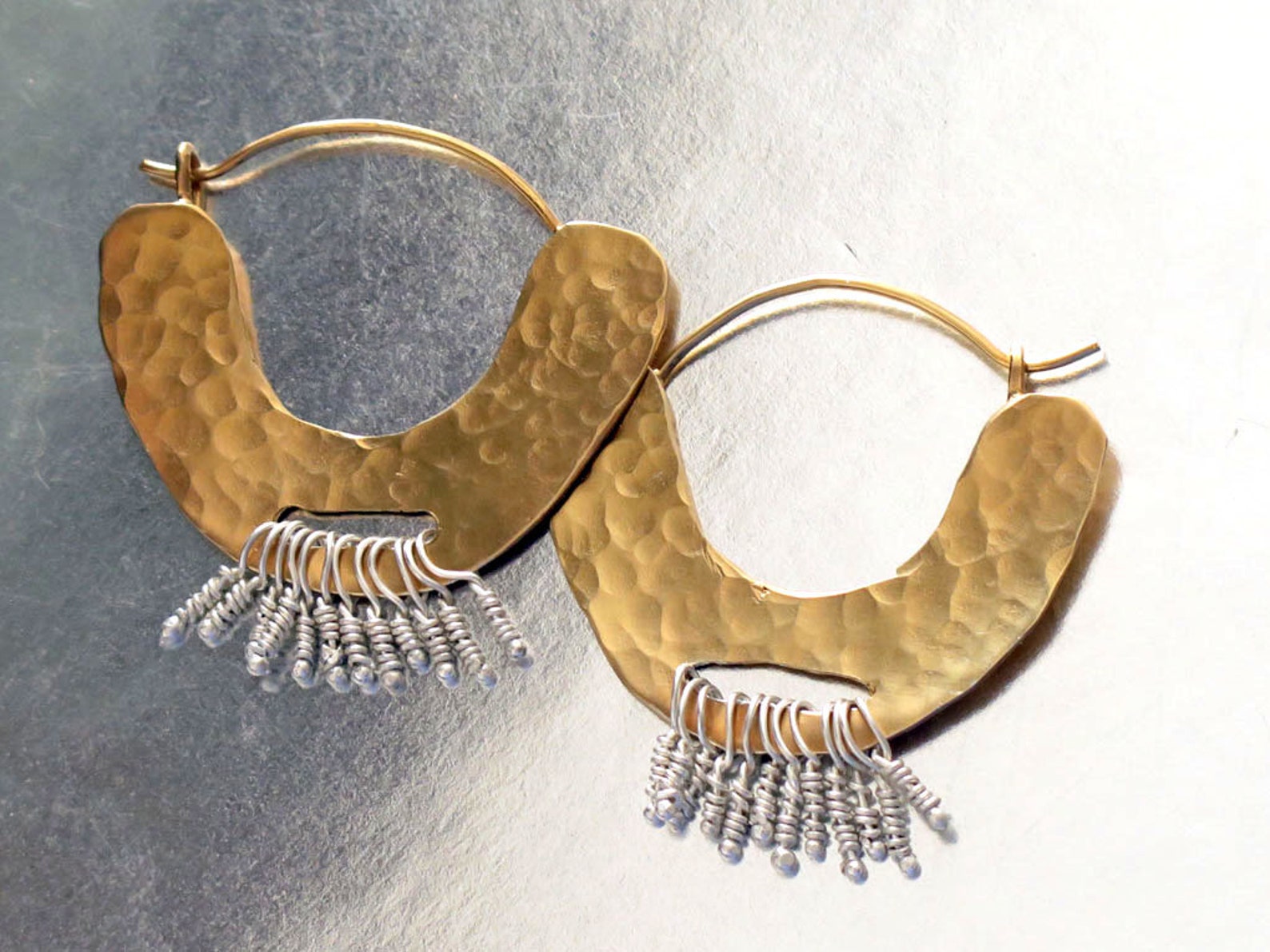 Gold Hoop Earrings Gold Filled Earrings Hoops With Dangles - Etsy