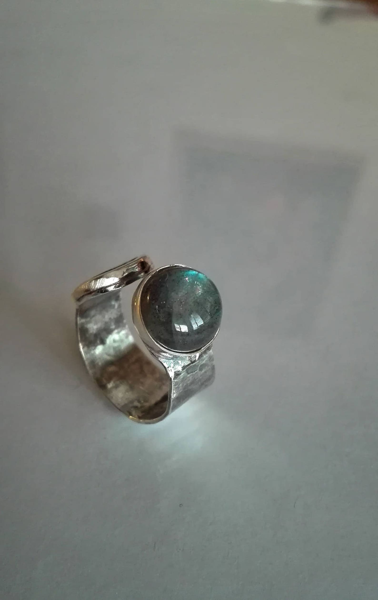 Silver Labradorite RingSterling Labradorite RingOpen | Etsy