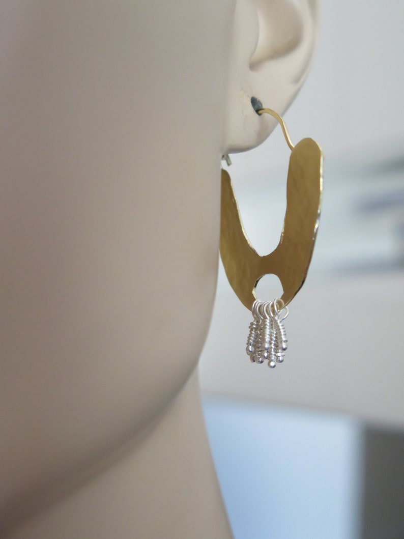 Gold Hoop Earrings Gold Filled Earrings Hoops With Dangles - Etsy