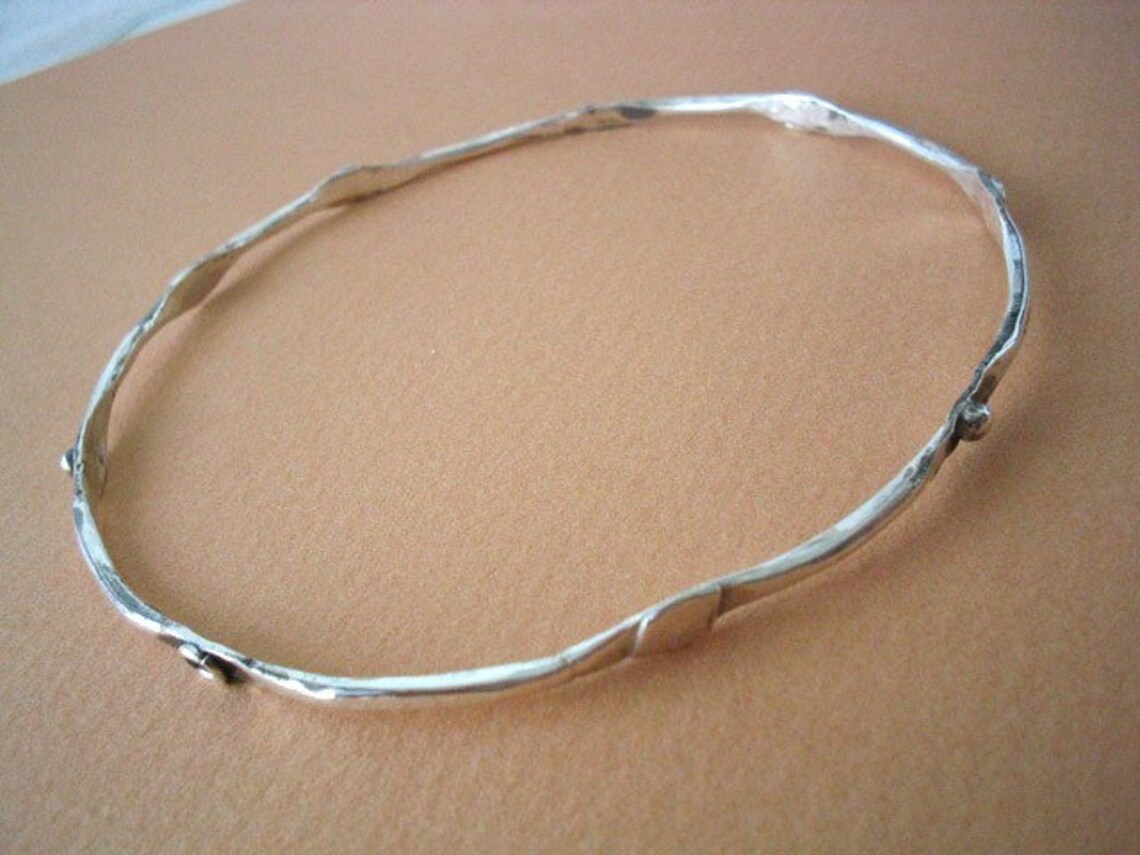 Thin Silver Bangle Bangle Bracelet Sterling Silver Silver - Etsy
