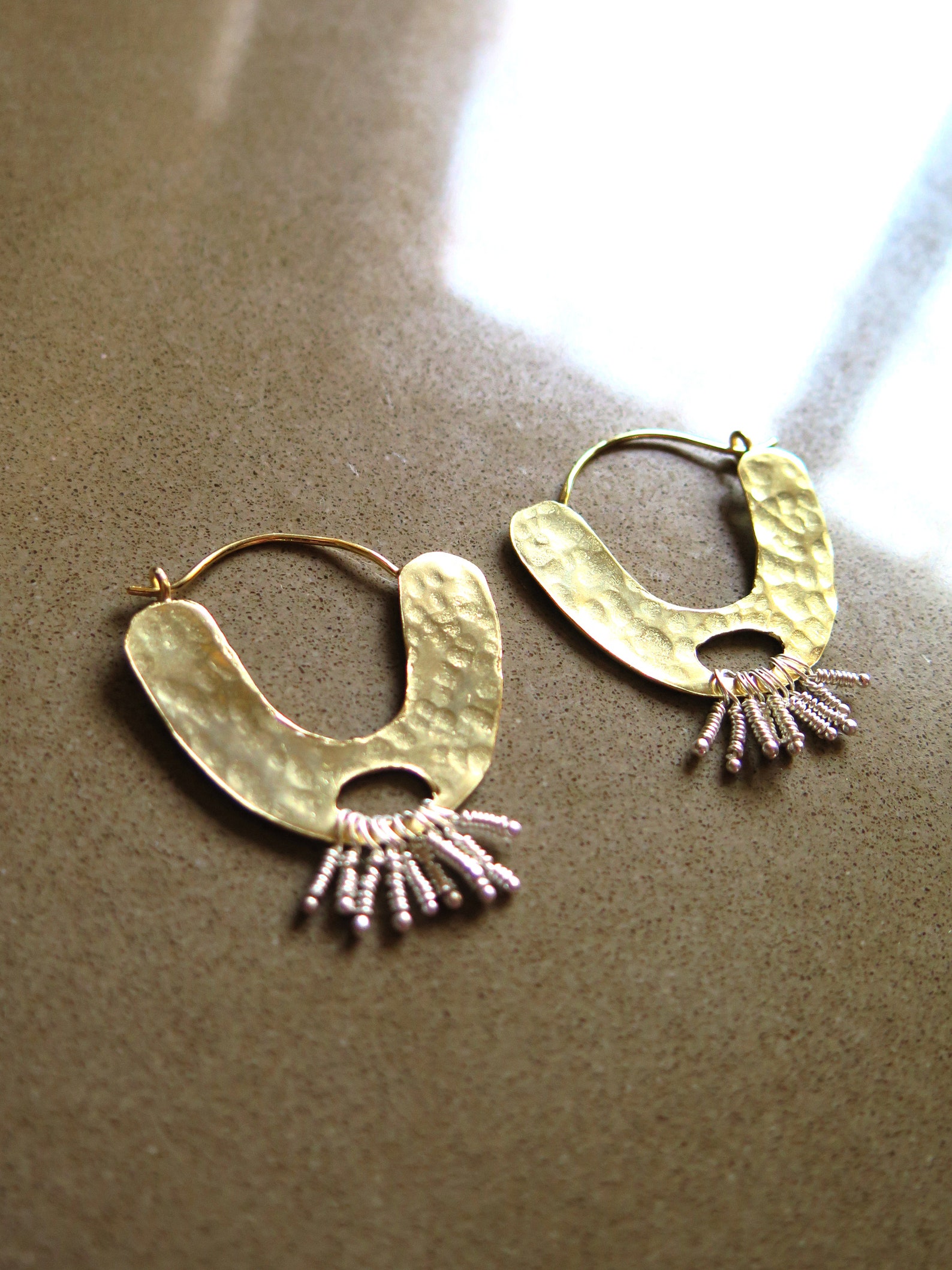 Gold Hoop Earrings Gold Filled Earrings Hoops With Dangles - Etsy